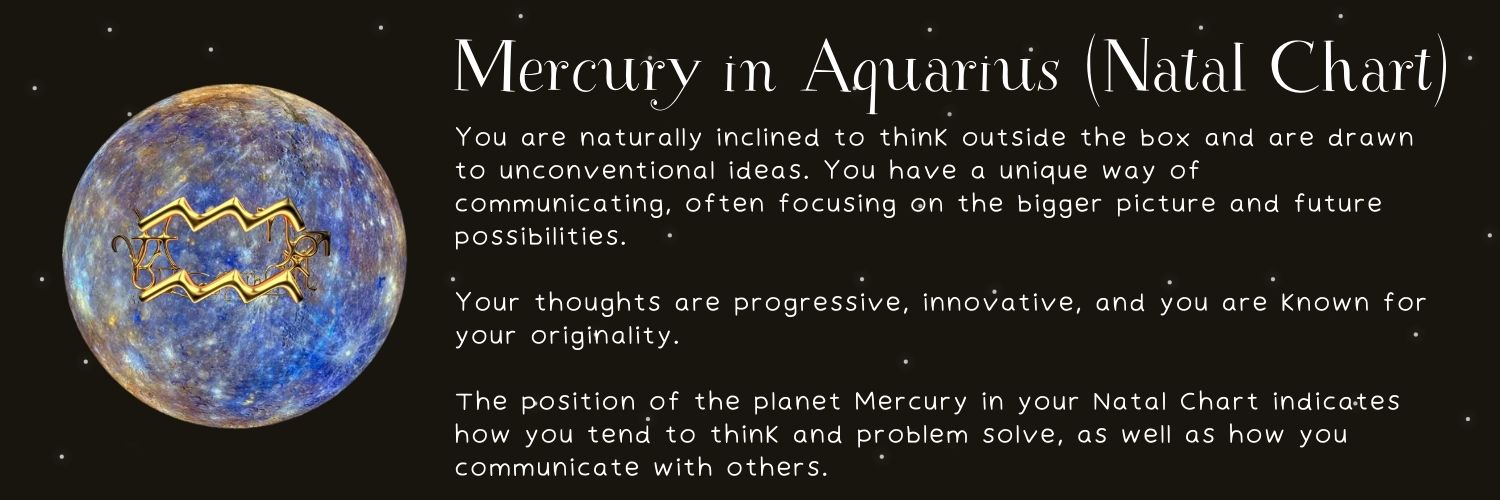 Mercury in Aquarius: Natal Chart Meaning - Altar Gods