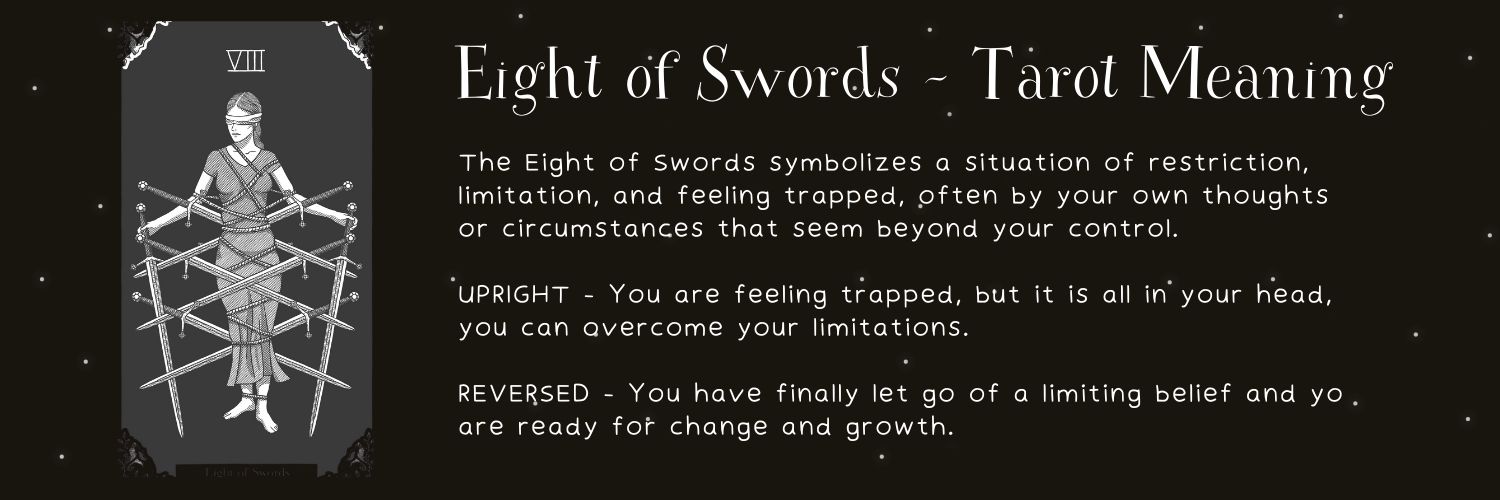 Eight of Swords - Tarot Card Meaning - Altar Gods