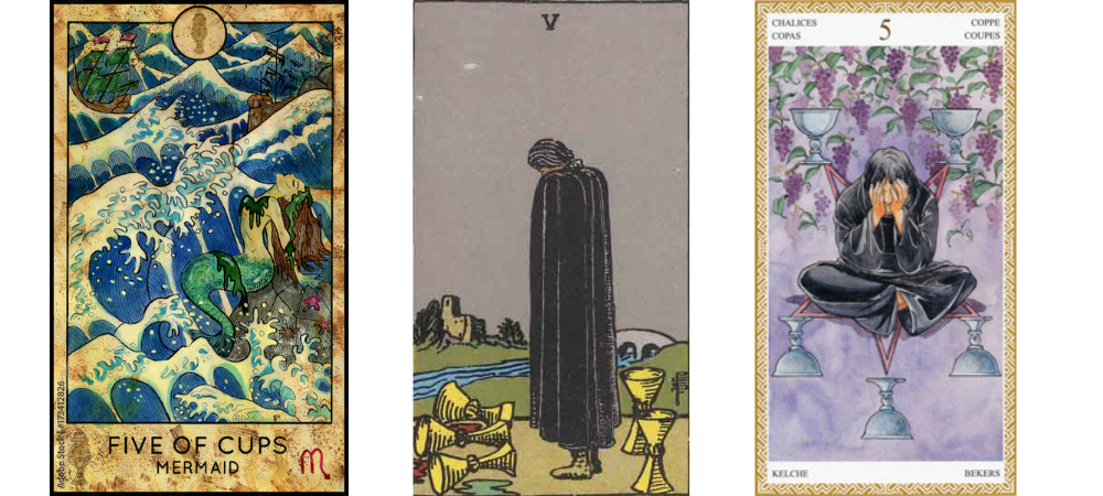 Five of Cups - Tarot Card Meaning - Altar Gods