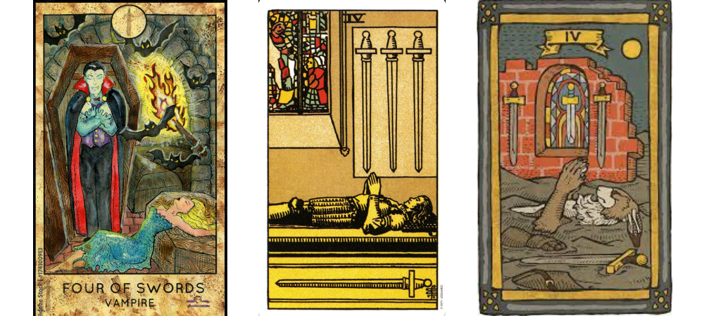 Four of Swords - Tarot Card Meaning - Altar Gods