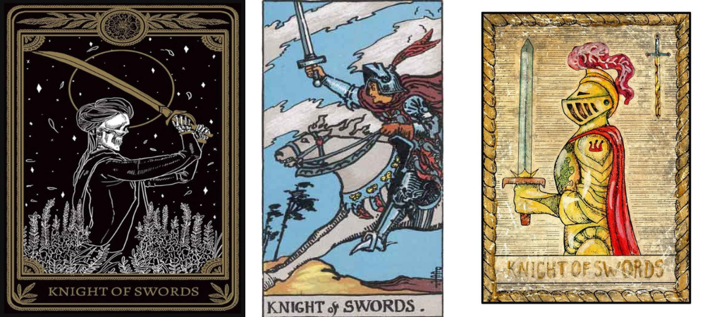 Knight of Swords - Tarot Card Meaning - Altar Gods