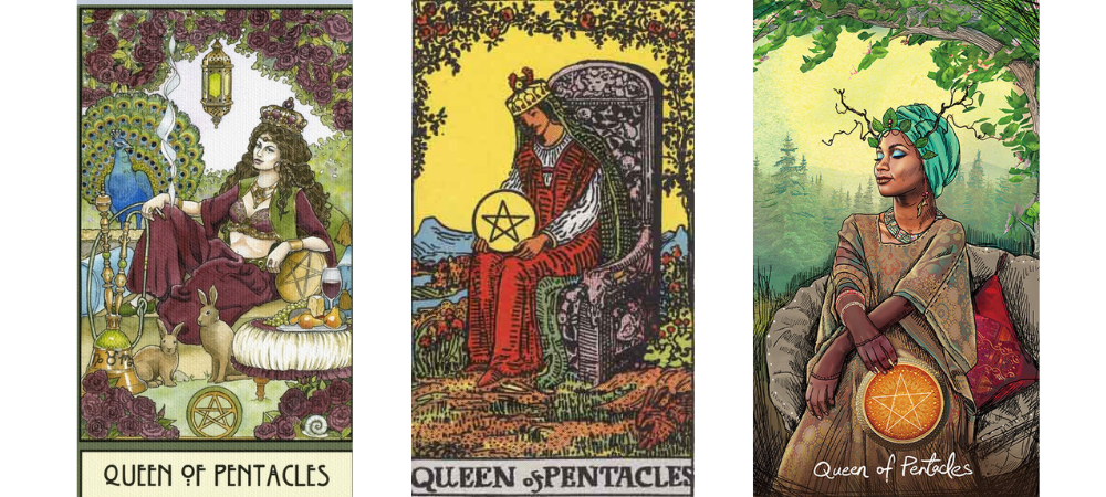 Queen of Pentacles - Tarot Card Meaning - Altar Gods
