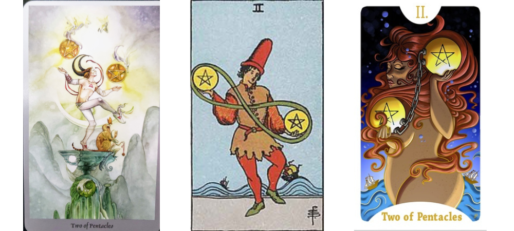 Two of Pentacles - Tarot Card Meaning - Altar Gods