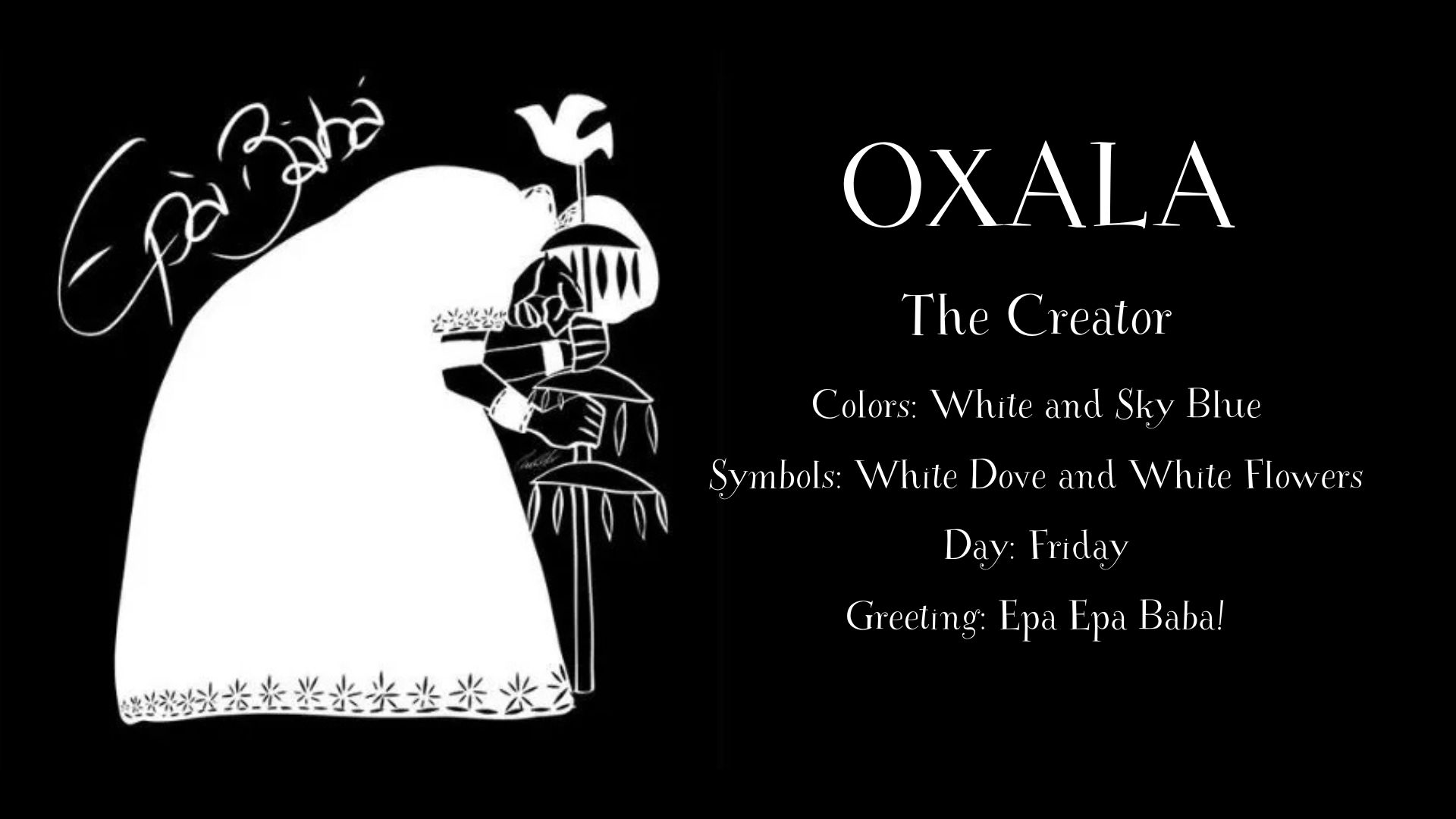 Oxalá: Canbomblé Orixá of Creation - Altar Gods