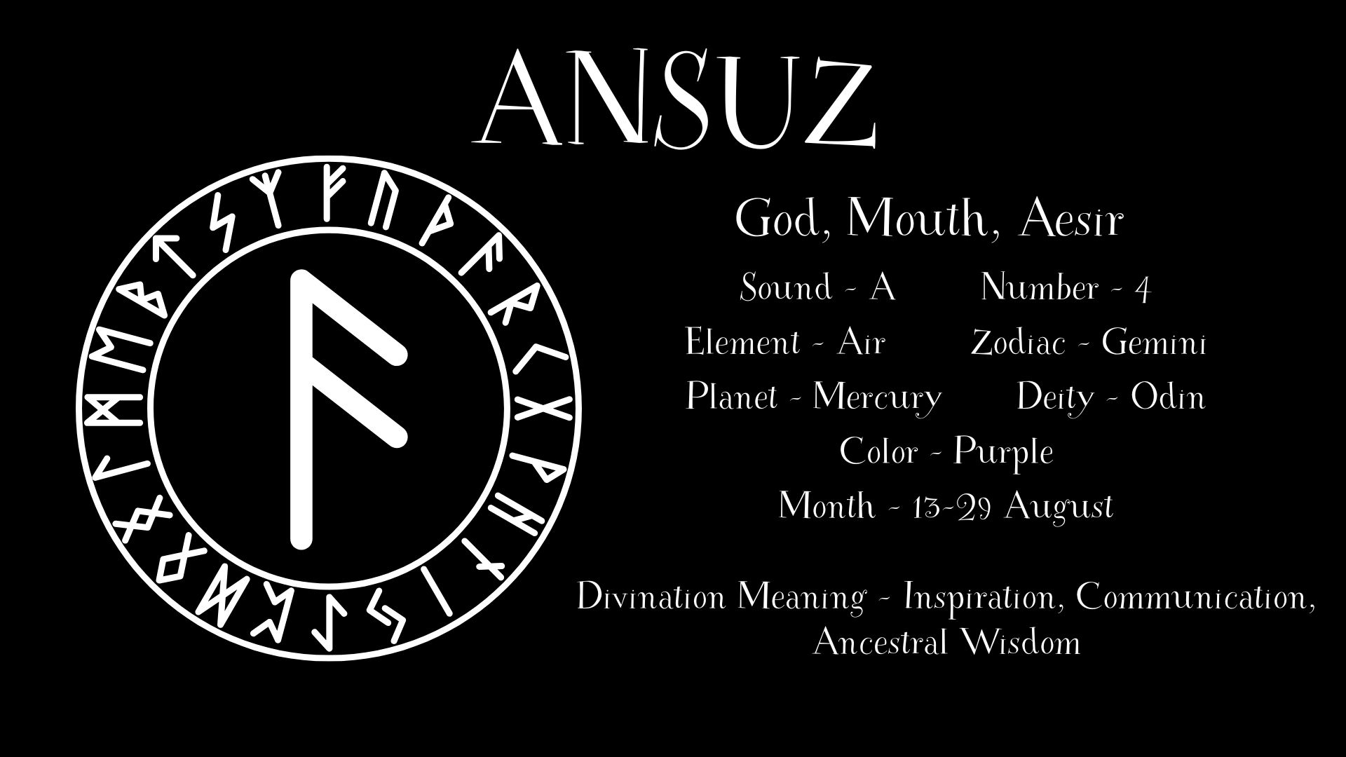 Ansuz – Norse Rune Meaning - Altar Gods