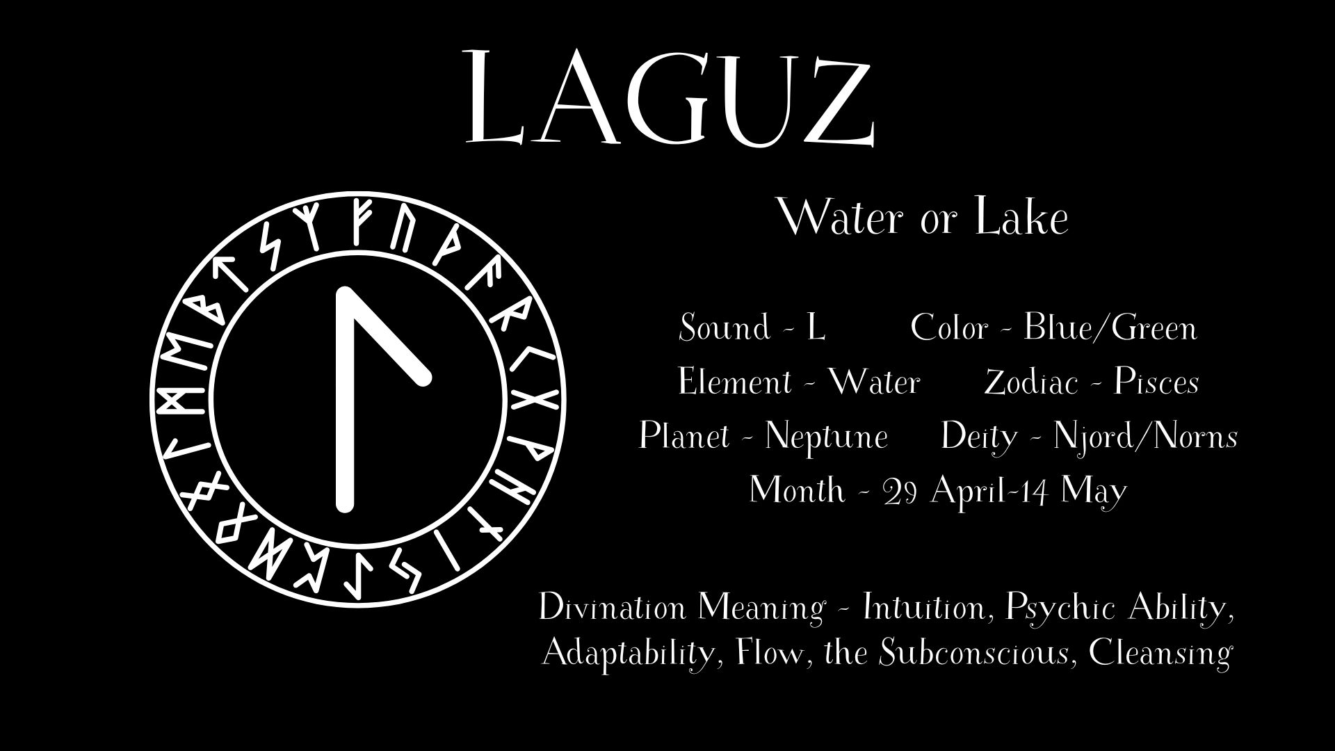 Laguz Norse Rune Meaning - Altar Gods